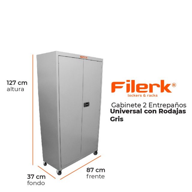 Gabinete Universal 4E con Ruedas de Carga 3″ -GR – Gabinetes Metálicos ...